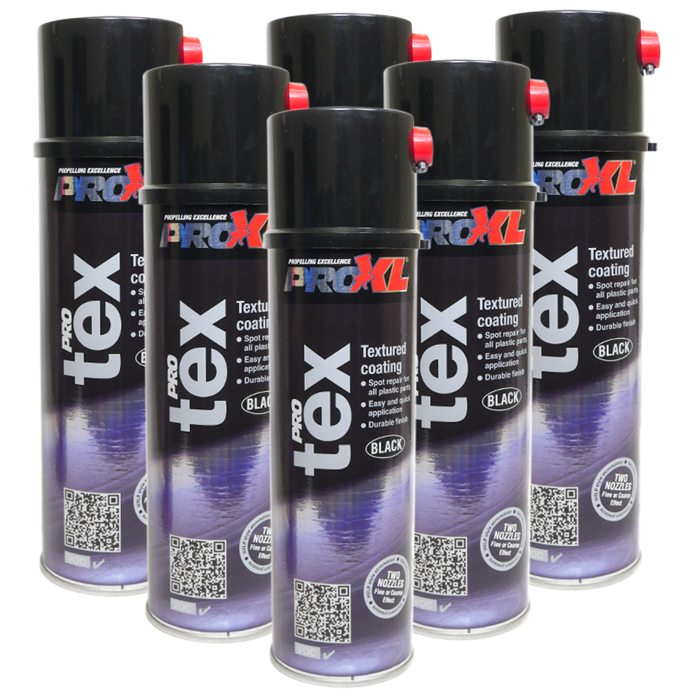 PRO-XL Texture Black 500ml Aerosol x 6 - Trade Car Paints | Bulk Prices