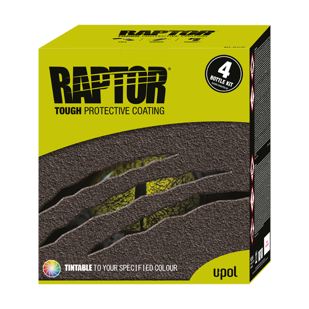 U-POL Raptor Kit 4 Bottle Tough and Tintable Protective Coating - Trade ...